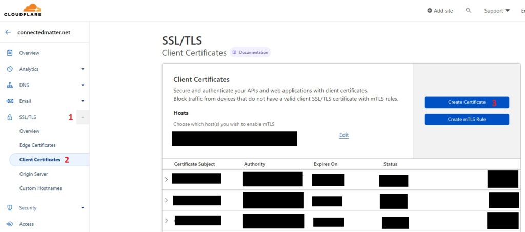 Konfiguracja mTLS w Cloudflare – connected matter